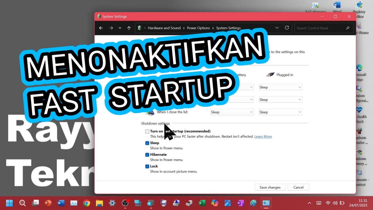Tutorial Menonaktifkan Fast Startup di Komputer Windows 11 - YouTube