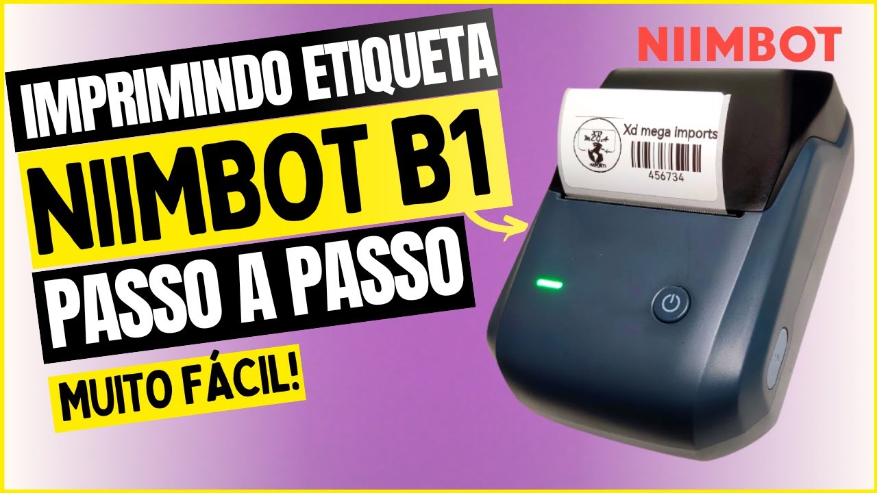 Niimbot B1 imprimindo etiquetas personalizadas passo a passo unboxing ...