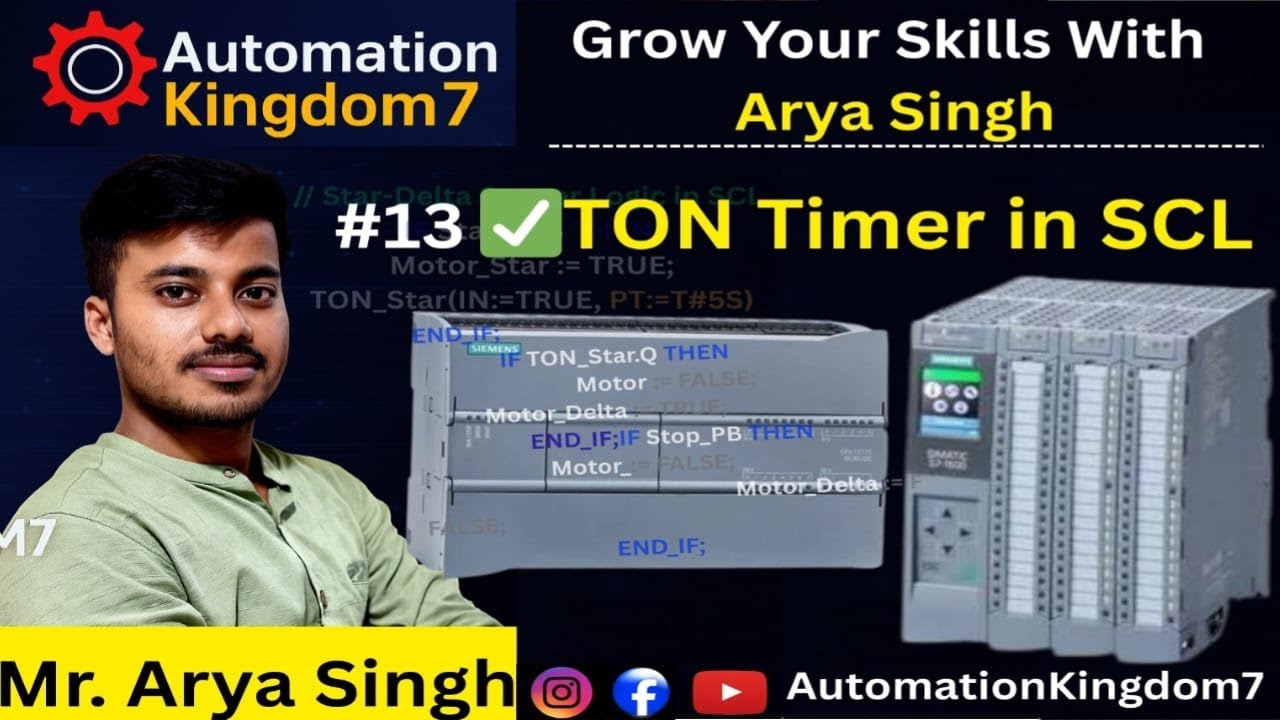 👉 “Siemens TON Timer in SCL | Motor Start Delay Example (S7-1200/S7 ...