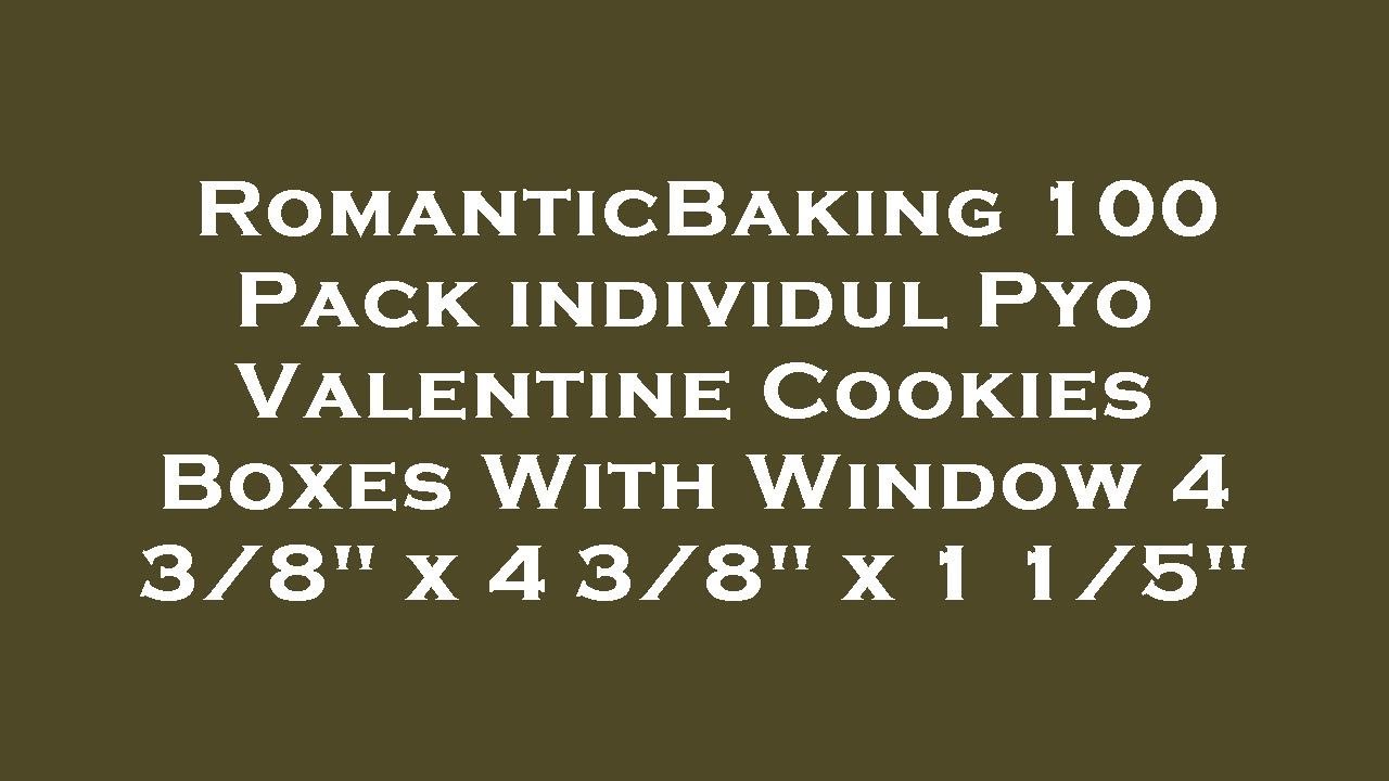 RomanticBaking 100 Pack individul Pyo Valentine Cookies Boxes With ...