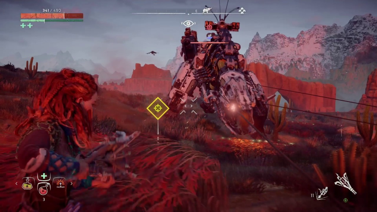Horizon Zero Dawn Thunderjaw Battle - YouTube