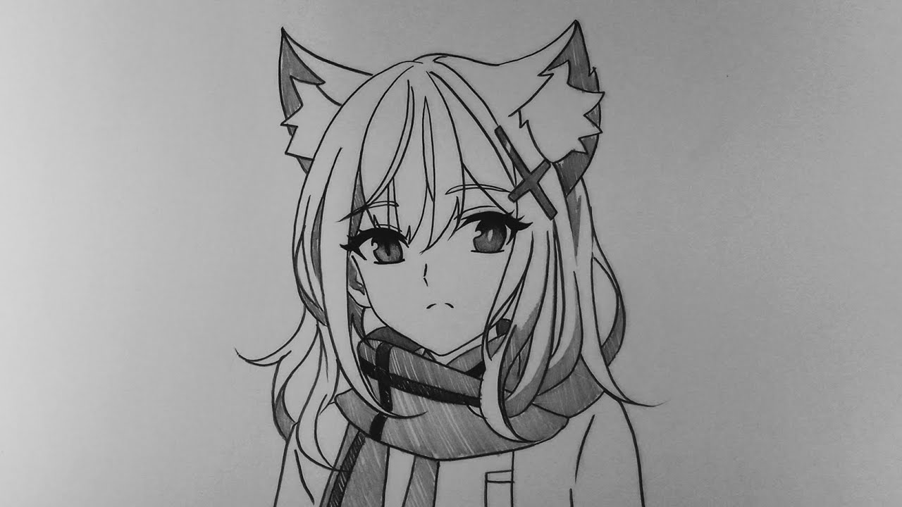 Cara menggambar anime untuk pemula || Menggambar SHIROKO - YouTube