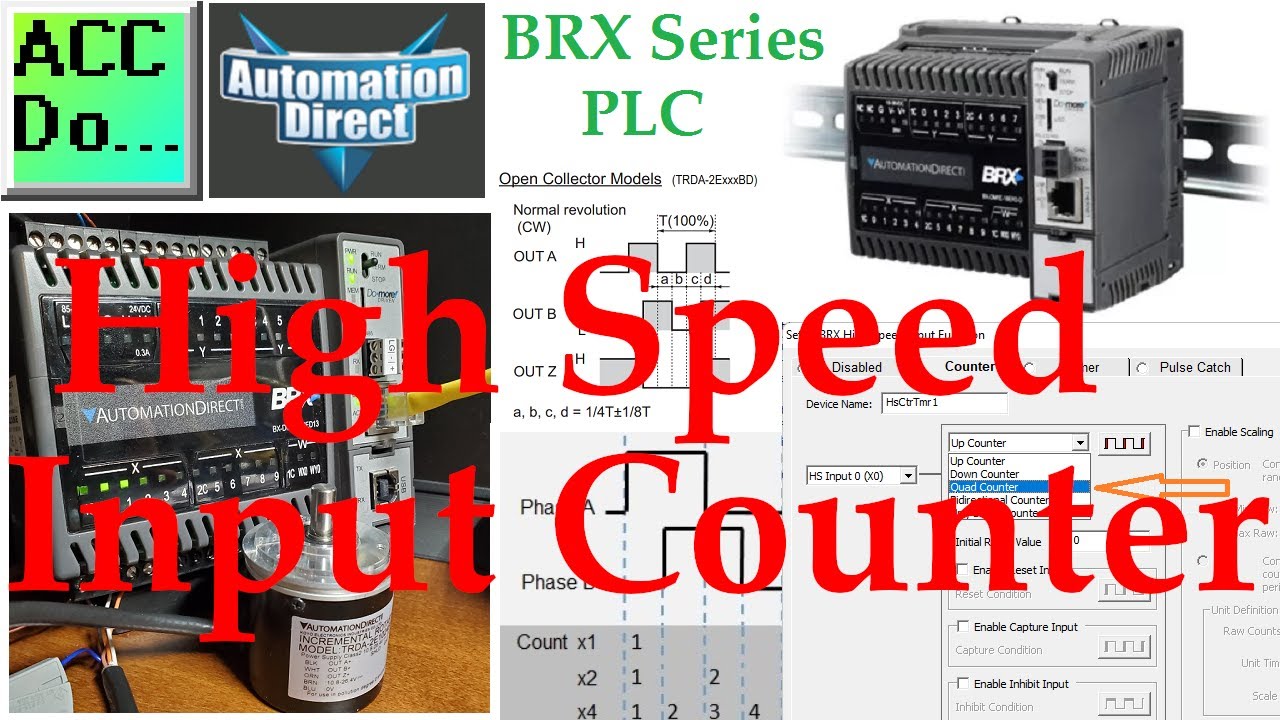 BRX Do-More PLC High-Speed Input Counter - YouTube