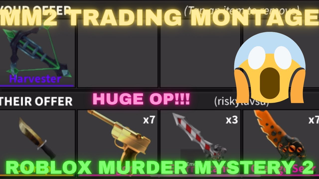 *MM2 TRADING MONTAGE* TRADING HARVESTER FOR HUGE OVERPAYS! (W/L ...