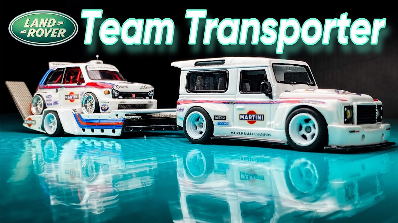 Land Rover Defender Martini Racing Team Transport Welly Custom - YouTube