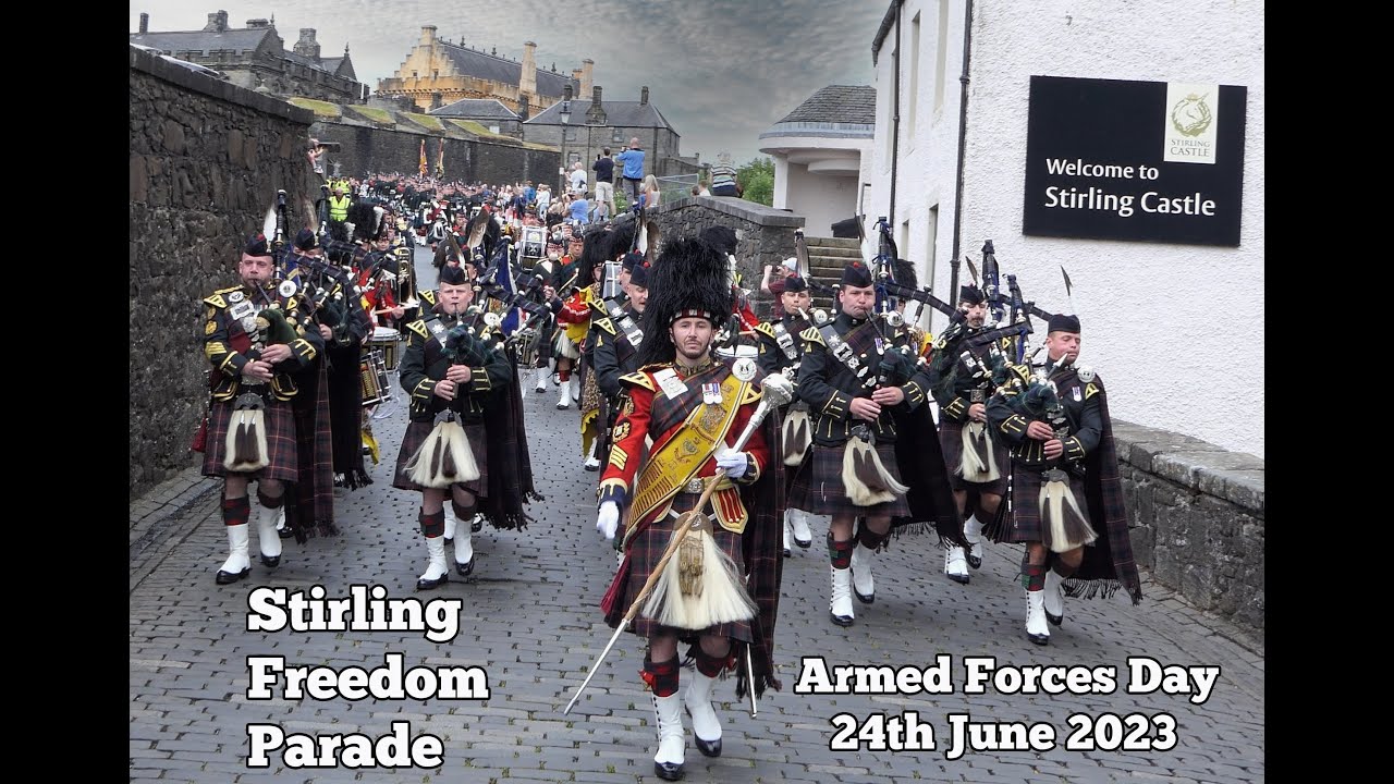 4 SCOTS The Highlanders - "Cabar Feidh" - Stirling Freedom Parade 2023 ...