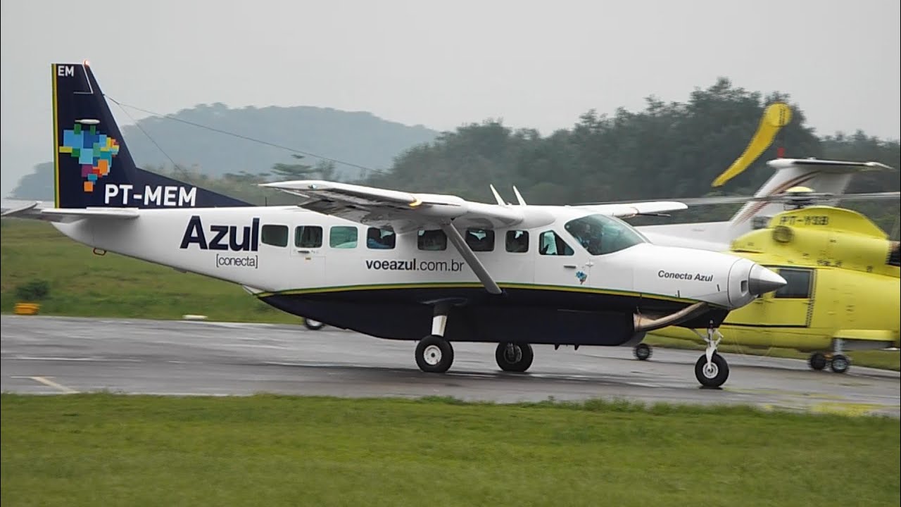 Cessna Grand Caravan Azul [Conecta] Decolagem em Angra dos Reis RJ ...