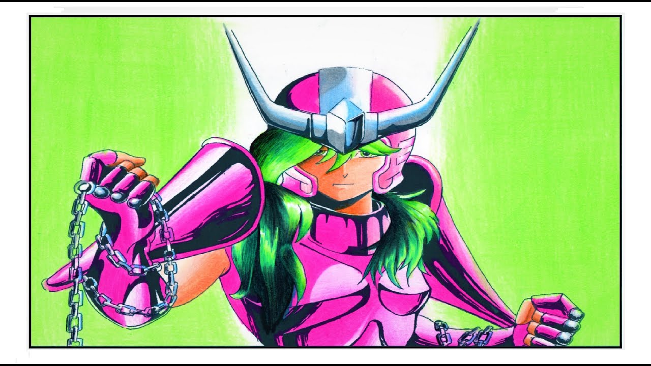 Speed drawing Shun of Saint Seiya. Desenhando o Shun de Andrômeda dos ...