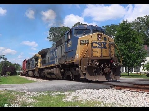 HD: CSX 7675 leads CSX K566-05 in Palmetto, GA - YouTube