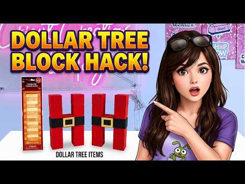 DIY Dollar Tree Christmas Decor | Easy Tumbling Tower Block Craft