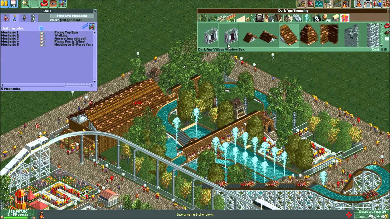 RCT2 Building the MegaPark [Part 9] "Let the OCD Shine Through!" - YouTube