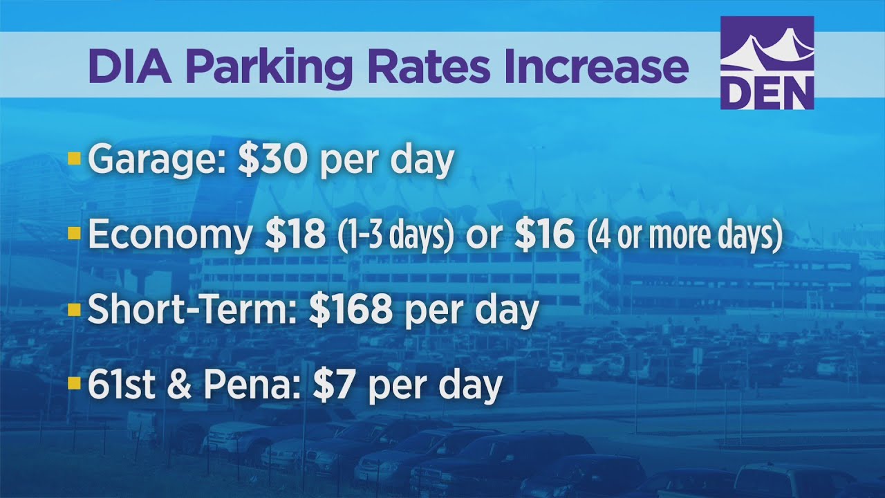 DIA price of parking increases for first time since 2019 - YouTube