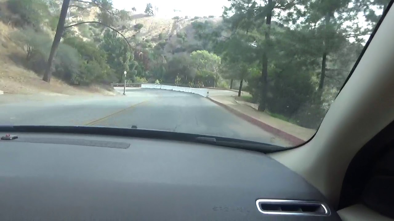 Driving from the Griffith park observatory in los angeles - YouTube