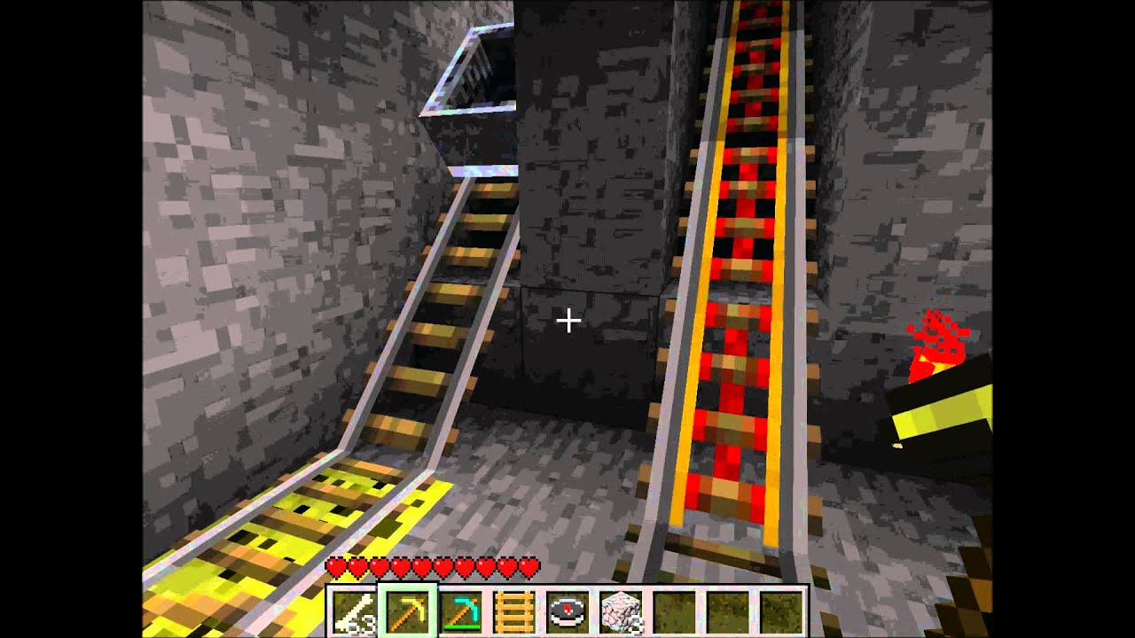 Minecraft Mine Railway-System - YouTube
