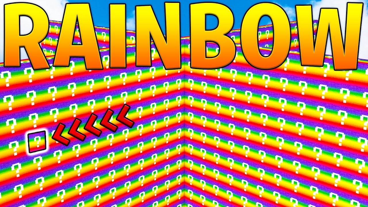 OVERPOWERED RAINBOW LUCKY BLOCK WALLS! - MINECRAFT MODDED MINIGAME ...