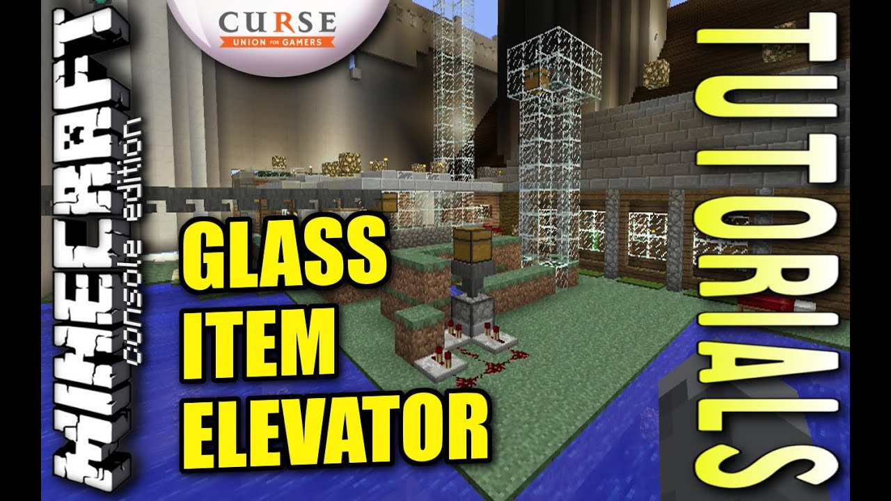 MINECRAFT PS4 - GLASS ITEM ELEVATOR - REDSTONE TUTORIAL ( PS3 / XBOX ...