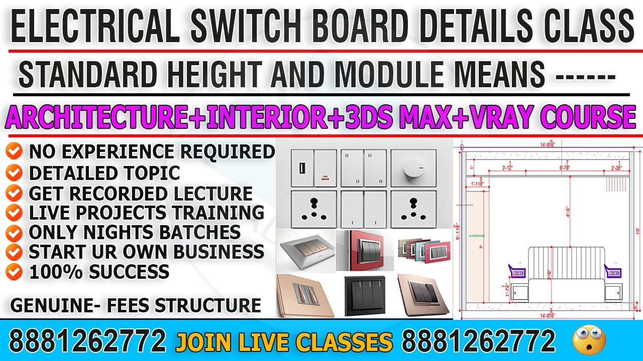 Live Class Interior Batch Students- Switch Board Placing +Module Means ...