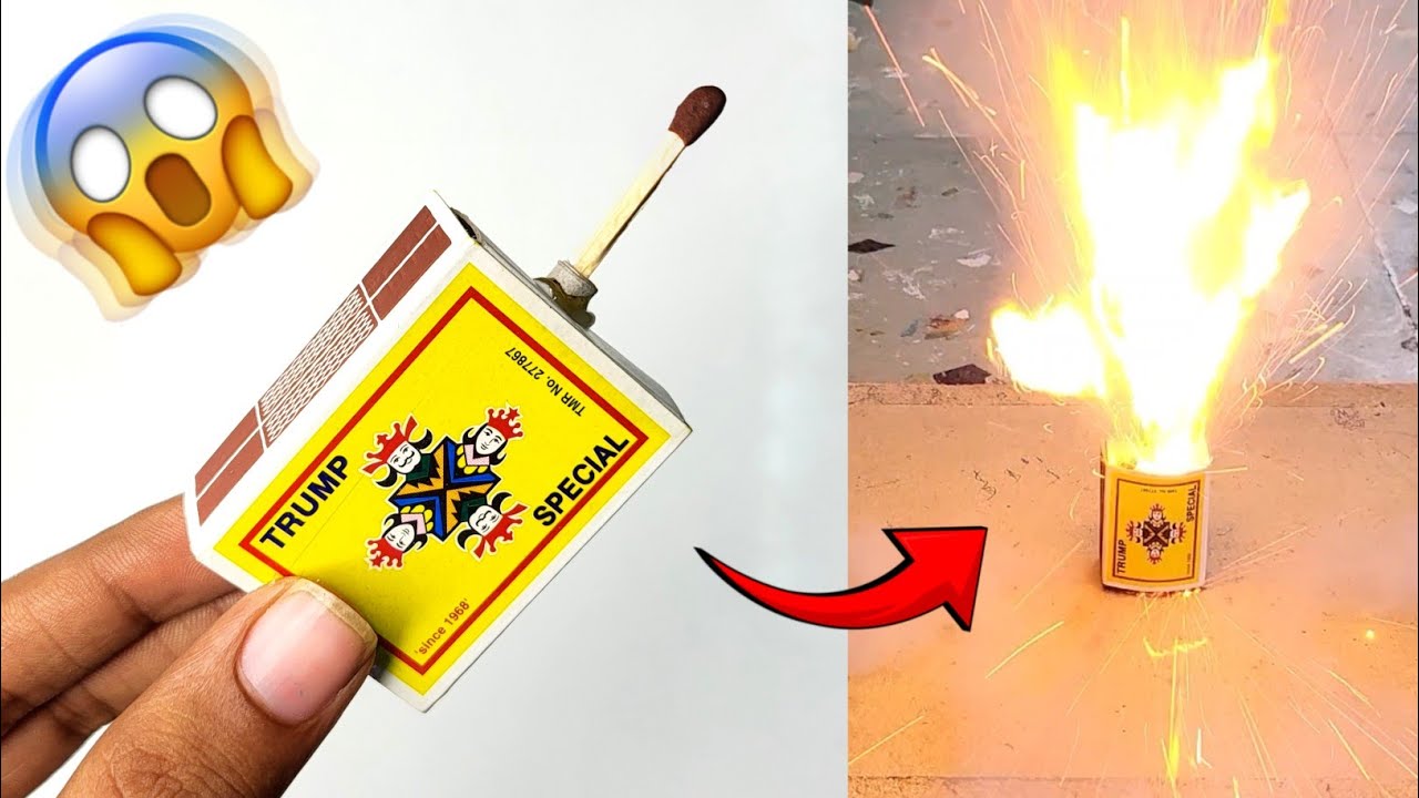 Matchbox push cracker , how to make crackers at home - YouTube