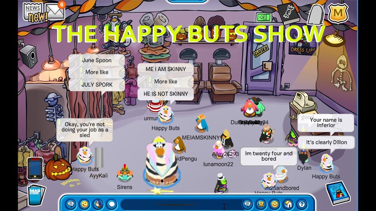 Trolling on Club Penguin Rewritten with Happy Buts! - YouTube