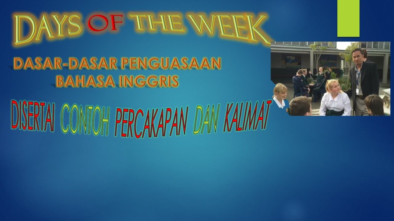 DAYS OF THE WEEK = HARI-HARI DALAM SEPEKAN #2 - YouTube