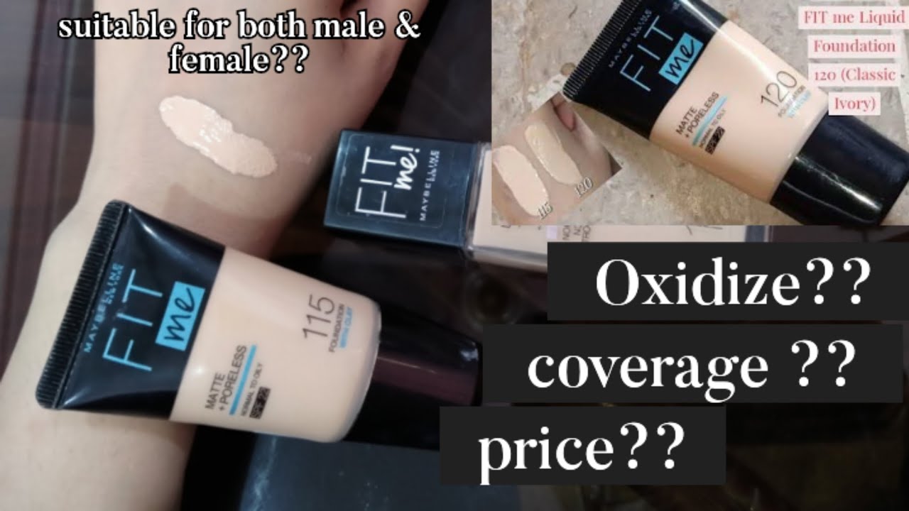 Maybelline Fit Me Poreless Foundation 120 classic ivory 115 Ivory ...