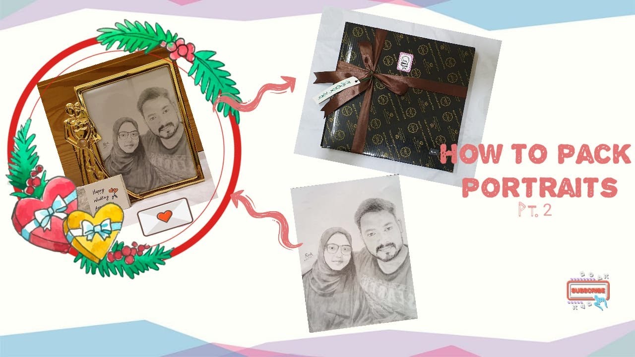 How to pack Portrait Drawings Part 2 | Tutorial - YouTube