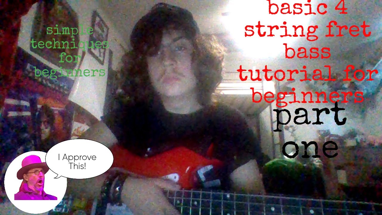 basic 4 string fretted bass tutorial part 1 (holding, plucking and ...