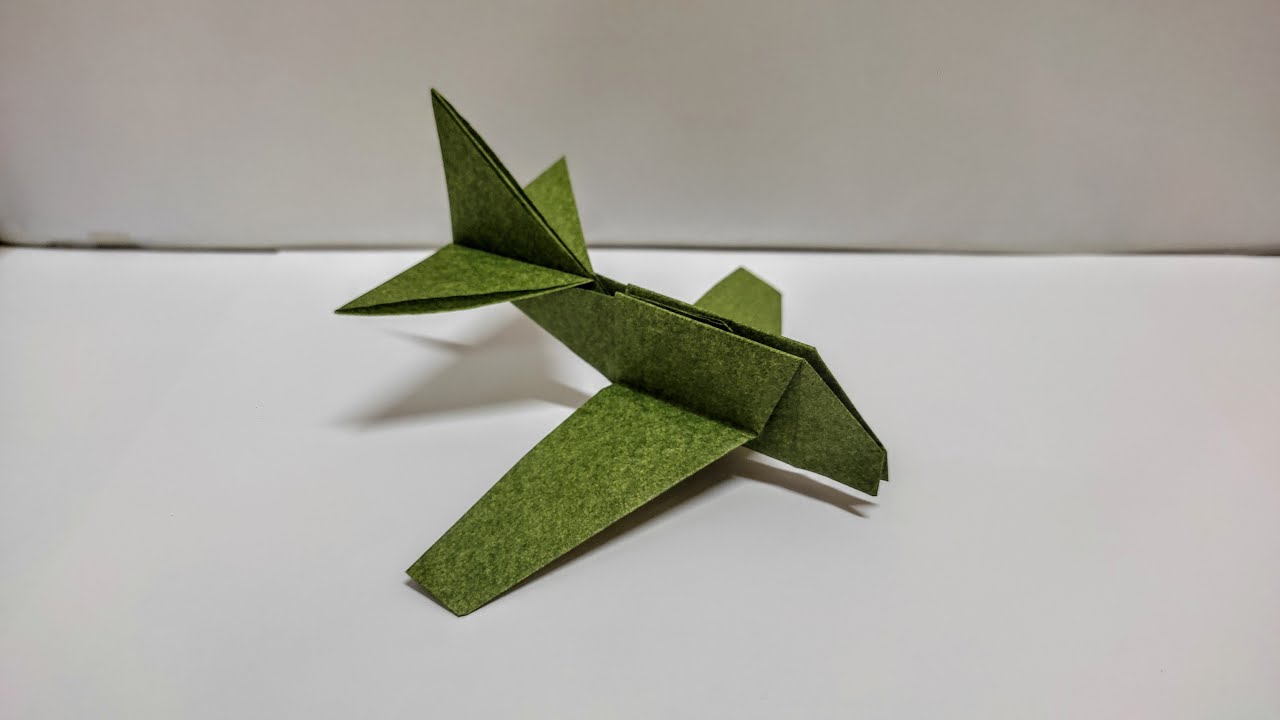 How To Make A Paper Origami Airplane Easy Step By Step - YouTube
