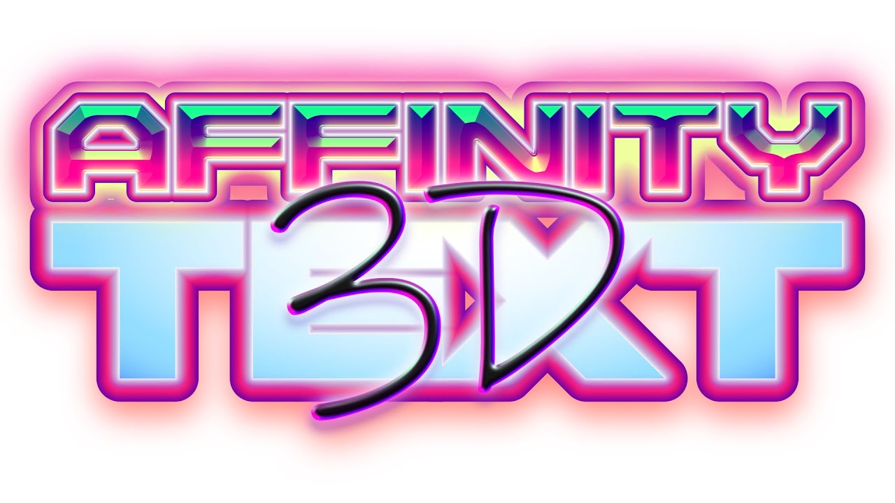 Affinity Designer - 3D Text Effect - YouTube