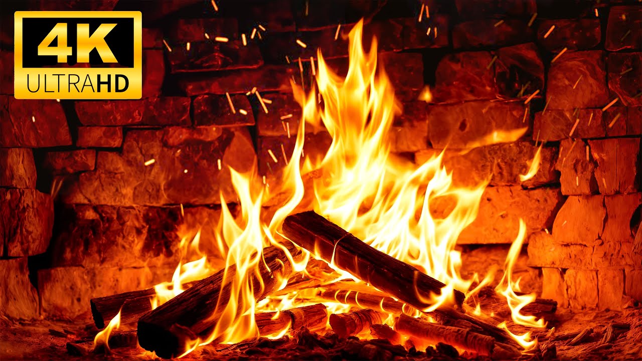 🔥 Perfect Burning Fireplace for Christmas 2024 | Relaxing Fireplace ...