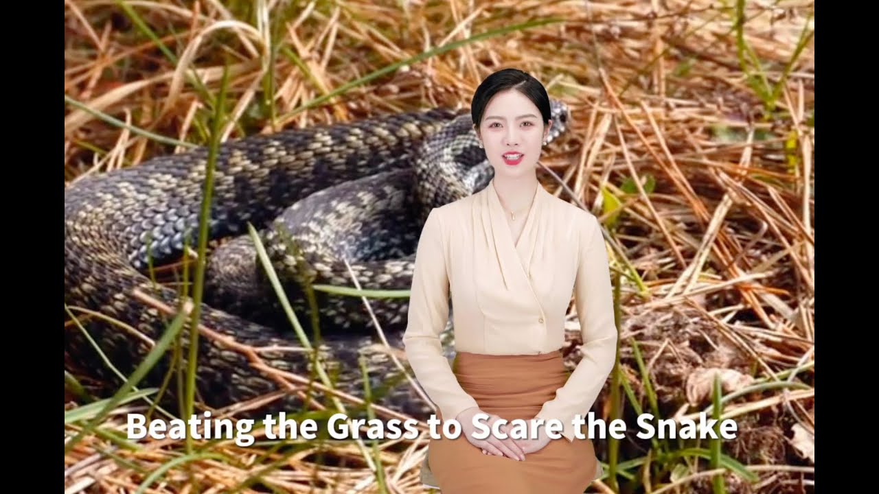 Beating the Grass to Scare the Snake - YouTube
