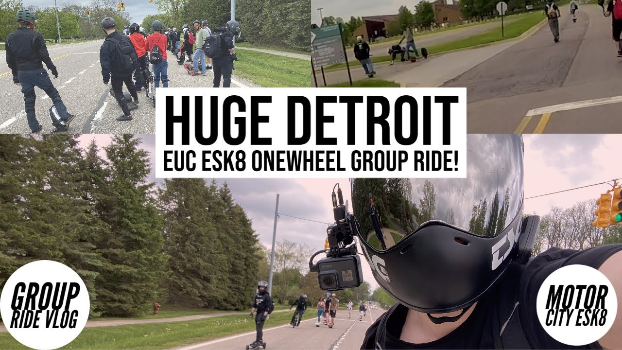 Massive EUC & OneWheel Detroit Group Ride || Super Fast Electric ...