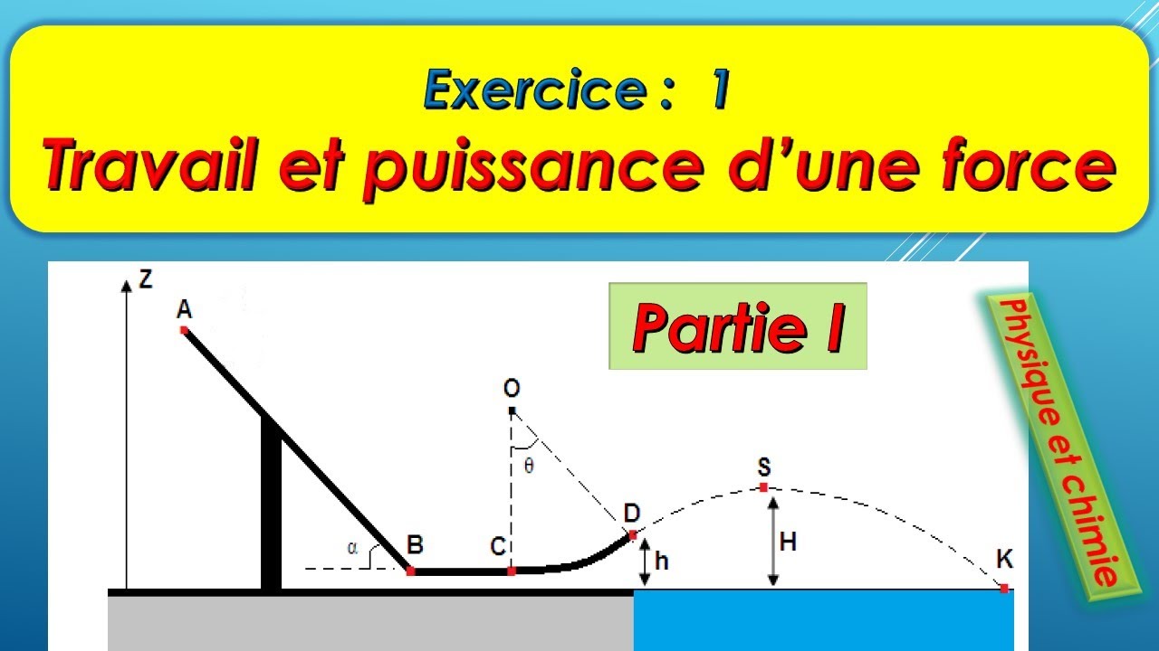 Exercice 1 : Travail et puissance d'une force 1BAC S EX et SM - YouTube