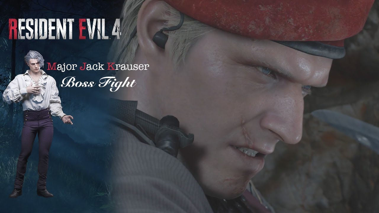 Major Jack Krauser Boss Fight - Resident Evil 4 Remake ( Leon Romantic ...