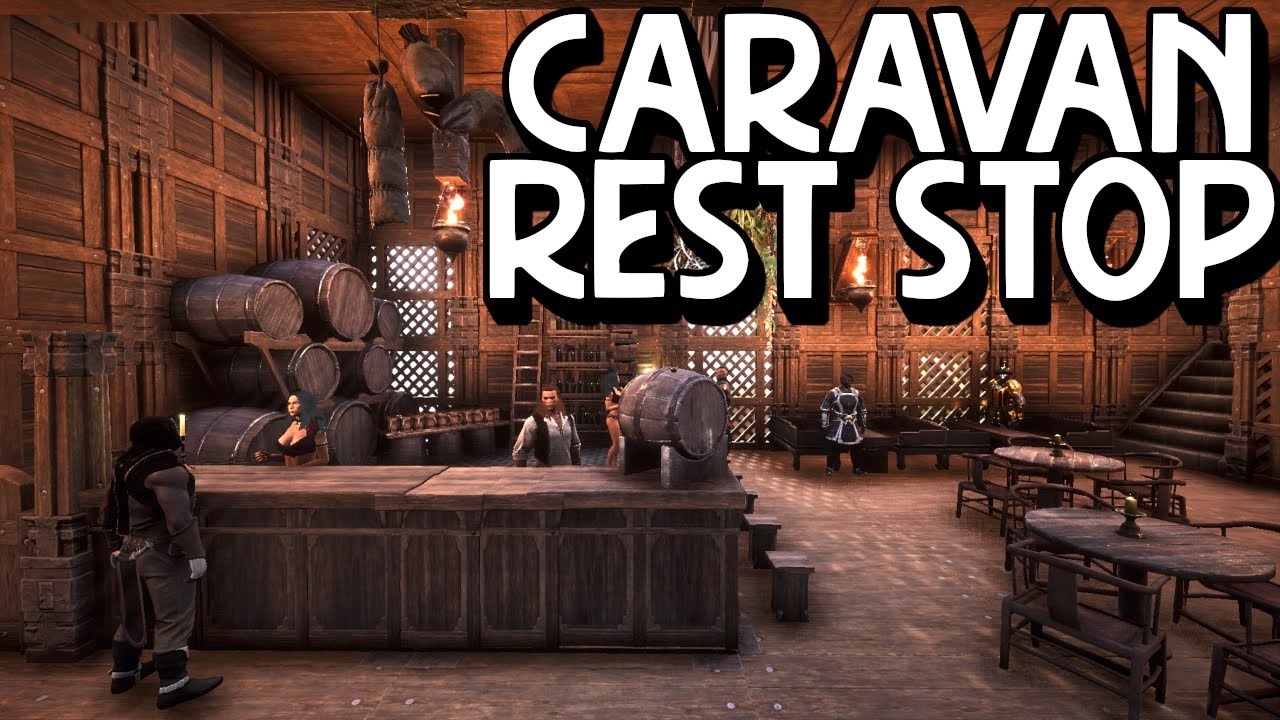 Conan Exiles: Caravan Rest Stop Build Guide (Stable and Turanian) - YouTube