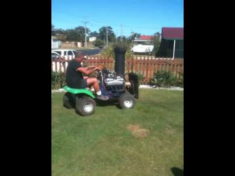 V8 lawn mower - YouTube