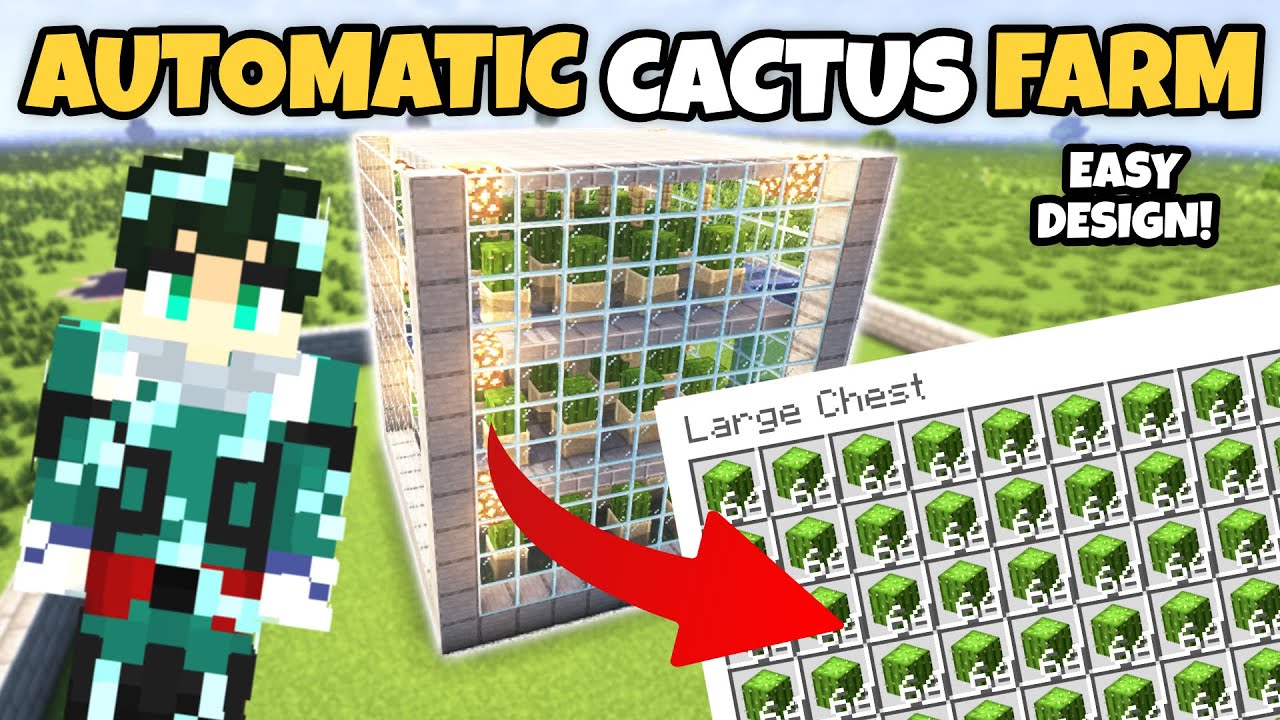 The EASIEST Automatic CACTUS Farm in Minecraft 1.21 (Tutorial) - YouTube