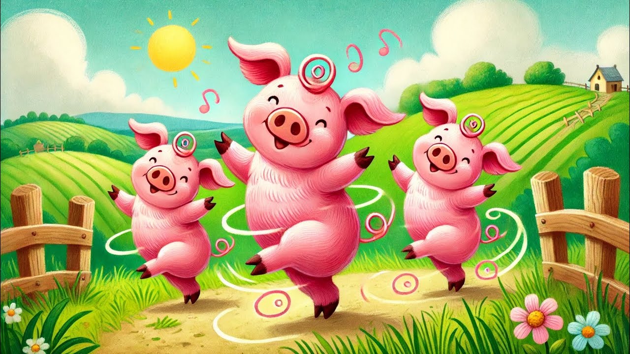 Three Little Pigs and Their Jolly Jig 🐷| Nursery Rhymes| Rhymes for ...