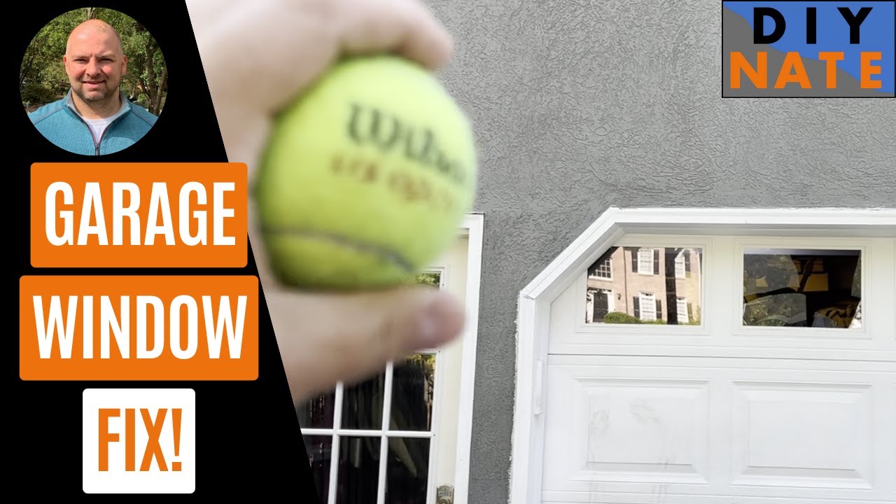 How to Fix a Broken Garage Door Window! Replacing a Garage Window with ...