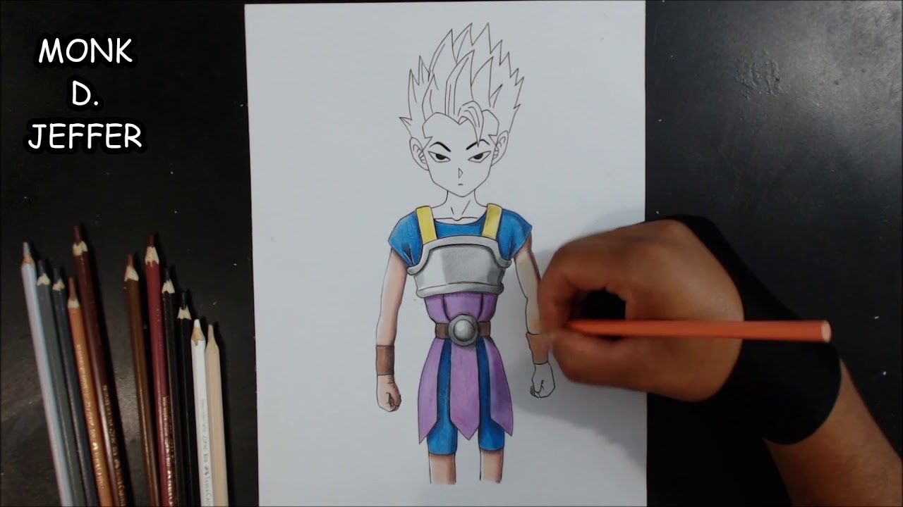 Desenhando o kyabe HOW TO DRAW DRAGON BALL SUPER KYABE - YouTube