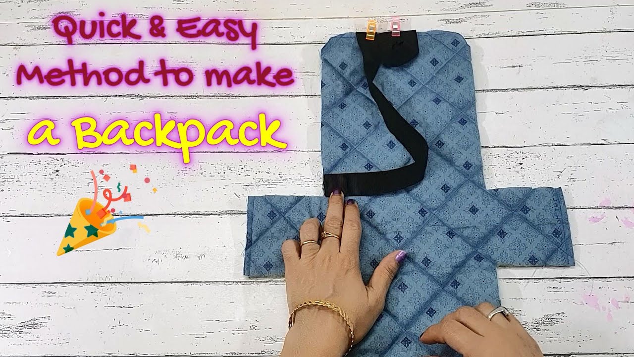 Quick and Easy | Practical Backpack Cutting and Stitching | School bag ...