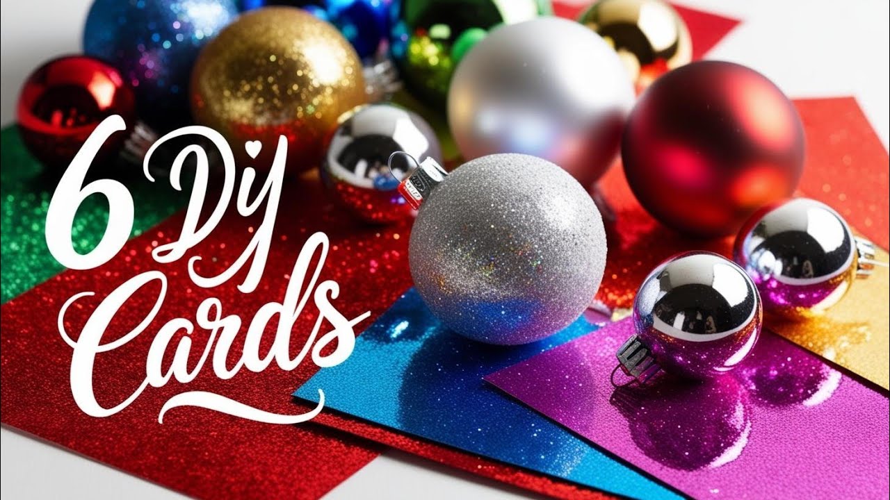 6 easy diy paper christmas cards - YouTube