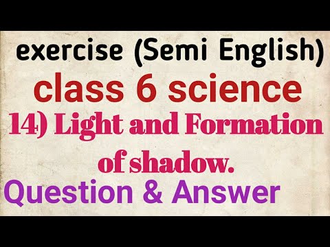 6th science exercise Light and Formation of shadow#7 Class 6 science ...