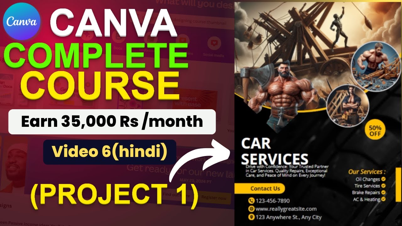 learn Canva Beginners to Advance [PART-6] \PROJECT 1 "DESIGNING ADDS ...