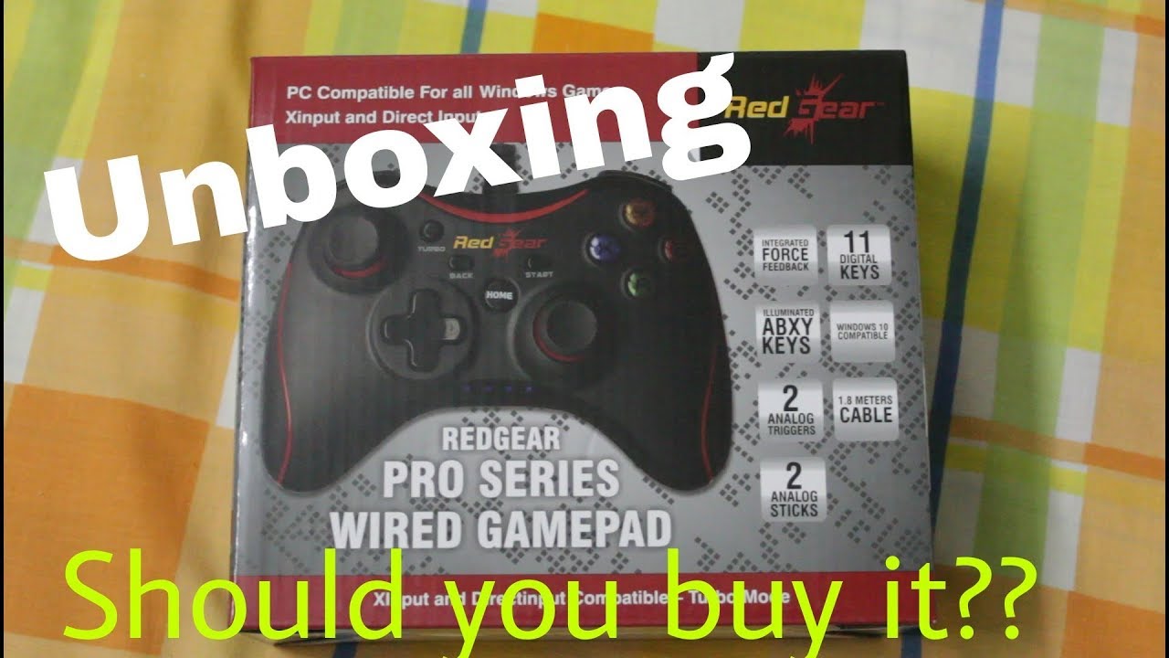 RedGear Pro Series Wired Gamepad Unboxing and First Look|| PC ...