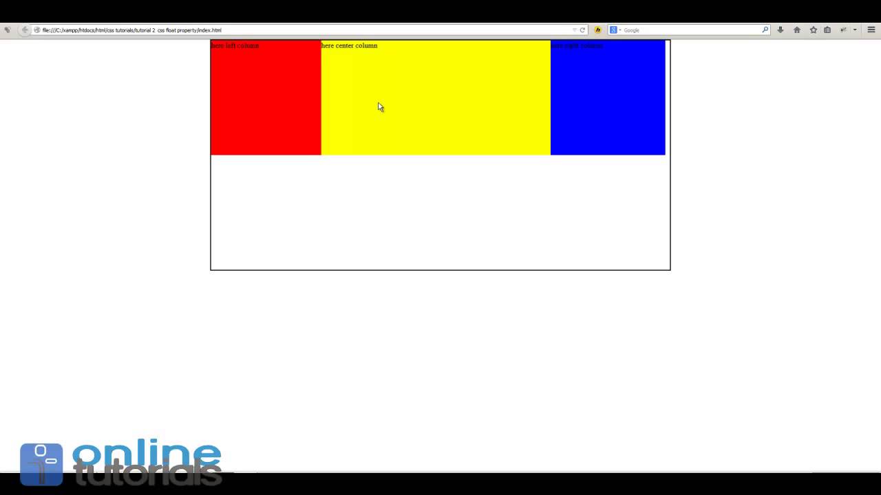 Css Tutorials float property - YouTube