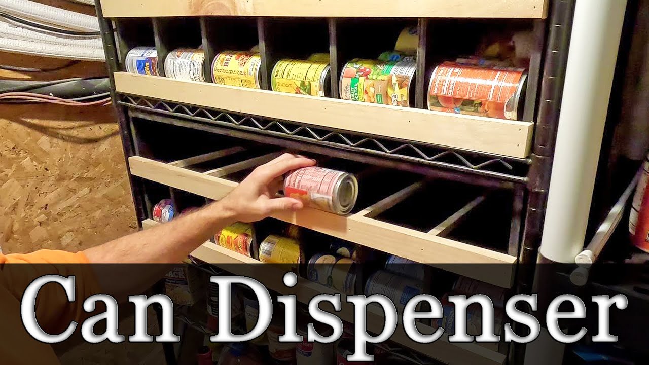 How to Make a Food Can Dispenser Organizer for your Pantry - YouTube