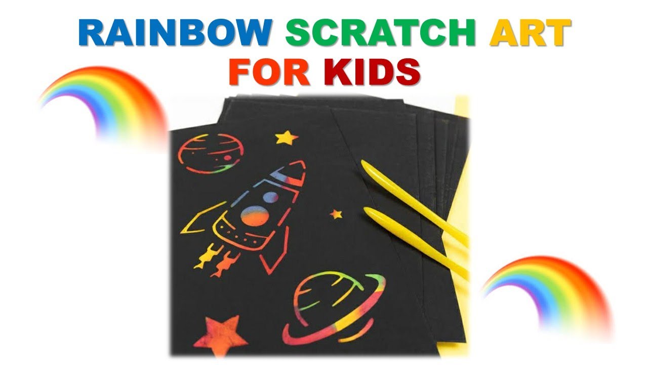 SCRATCH ART FOR KIDS - HOW TO MAKE YOUR OWN SCRATCH ART PAPER - YouTube