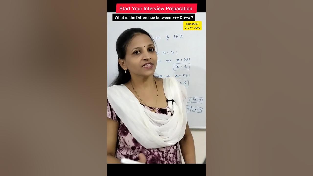 Difference between x++ & ++x | Different between post- increment & pre-increment operators # ...