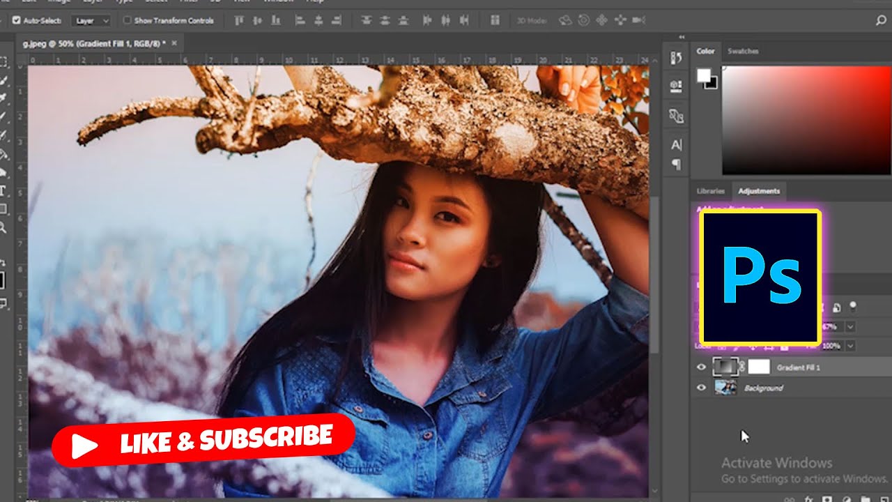 Mastering Gradient Fill: Create Stunning Color Effects in Photoshop ...